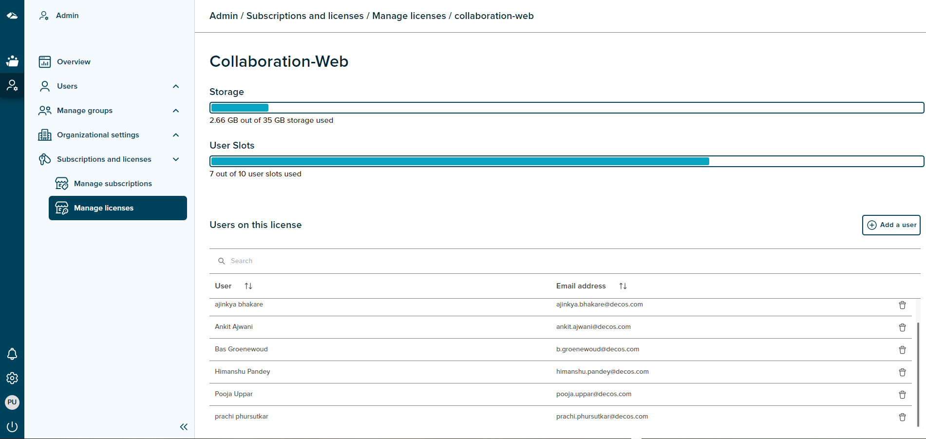 Billing | Decos Wiki