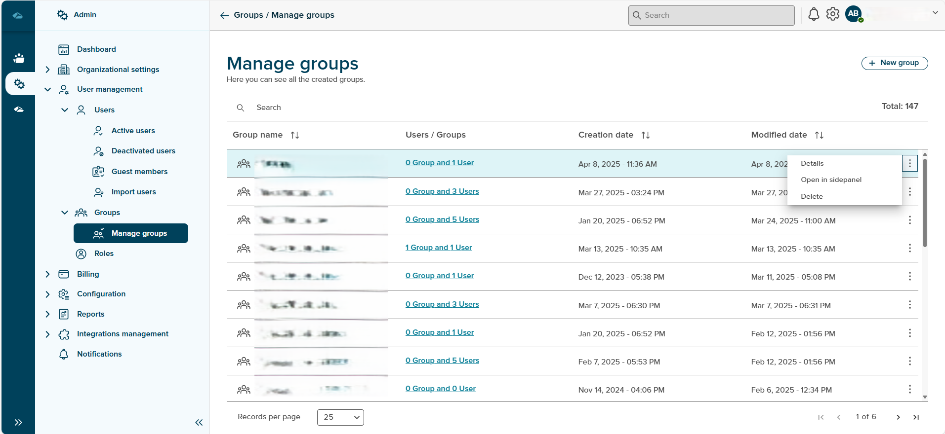 Manage groups | Decos Wiki