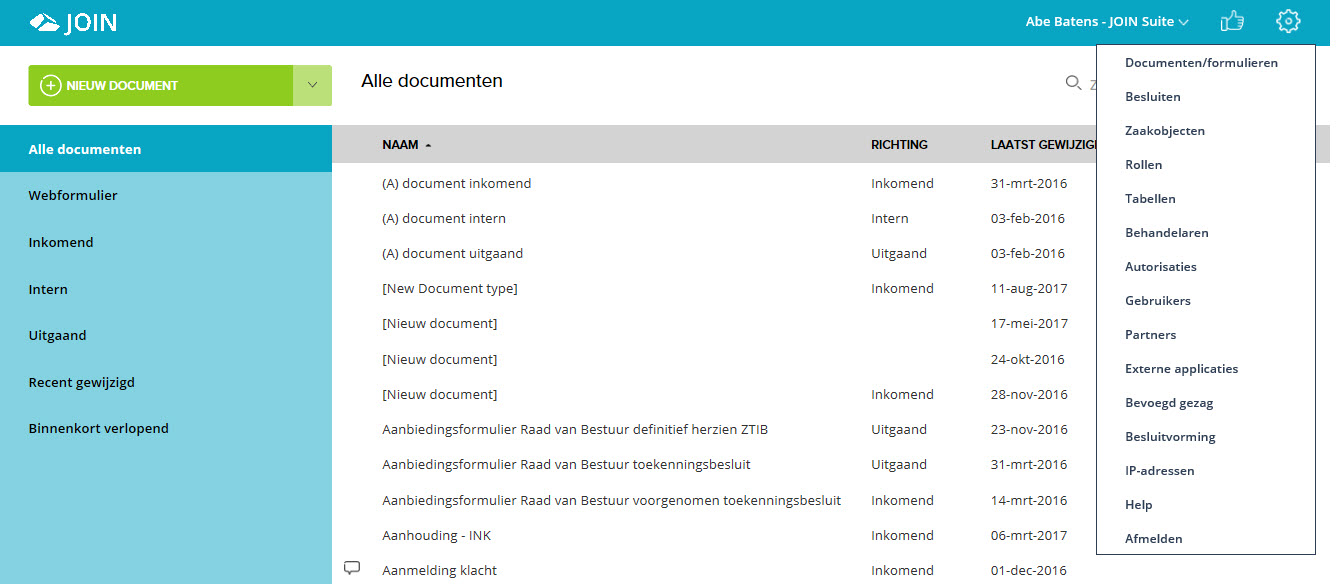 JOIN Zaak and Document | Decos Knowledge base